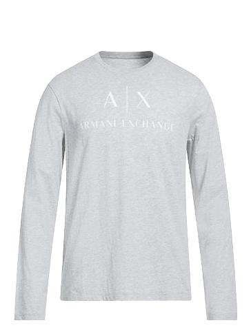 ARMANI EXCHANGE man t-shirt light grey size xs cotton